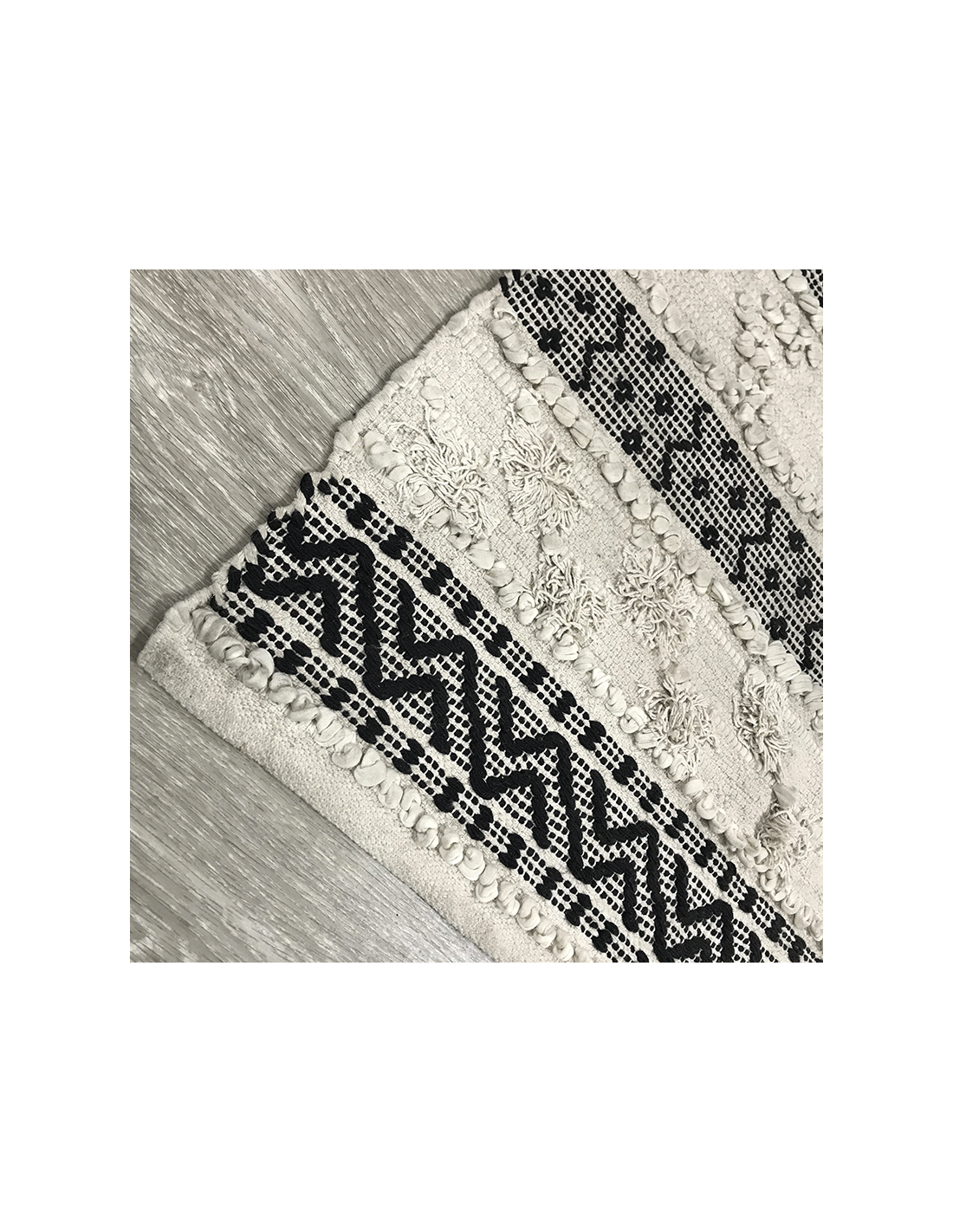 TAPIS COTON BRODE BLANC tapis-coton-brode-blanc